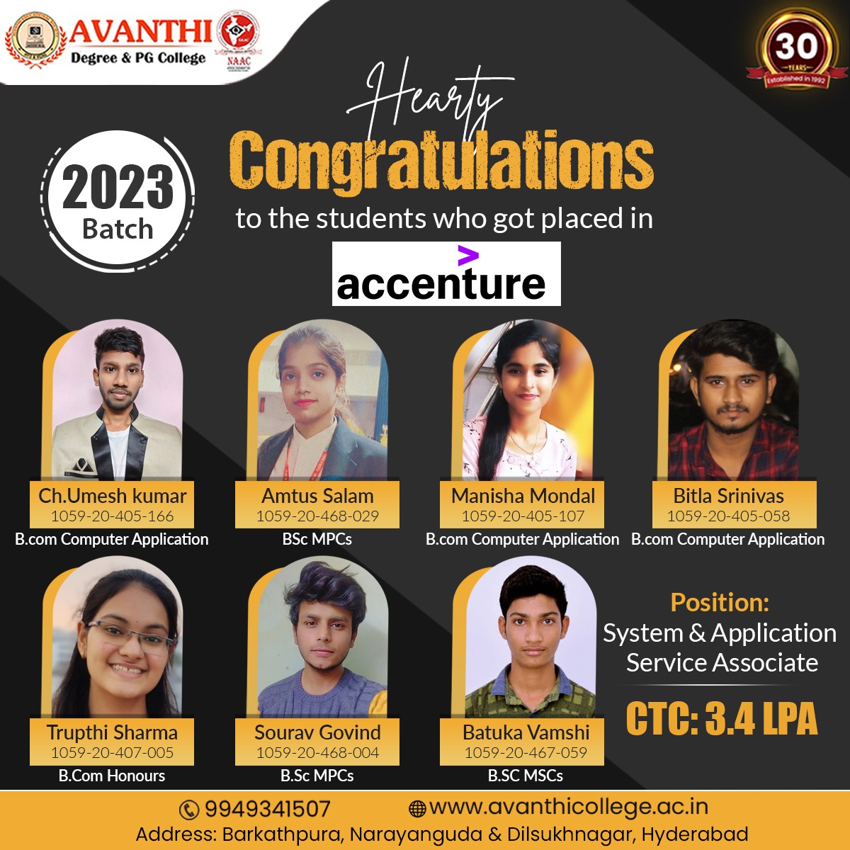 Avanthi College Barkatpura – Degree & PG College